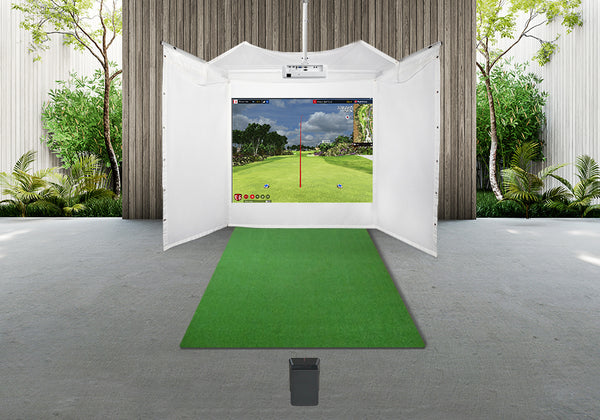 Swing Caddie SC4 PRO Retractable Screen Golf Simulator Package – Top ...
